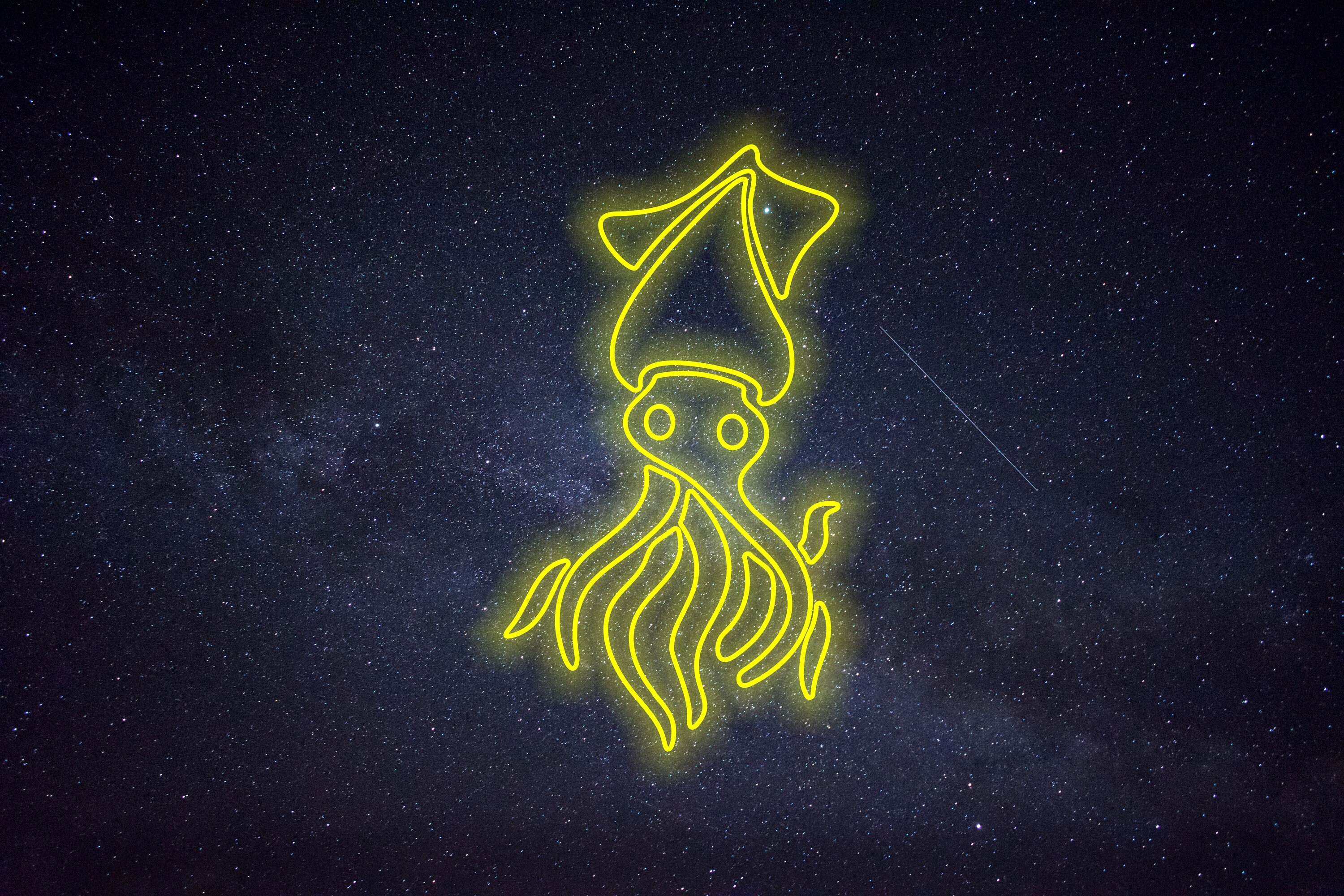 Squid Neon Sign, Octopus Neon Light, Seafood Fast Food Restaurant Neon ...