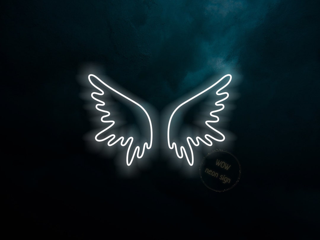 Wings Neon Sign, Wings Led Neon Light, Angel Wings Light Sign, Fairy ...