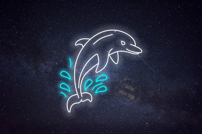 Dolphin Jumping LED Neon Sign, Underwater Animal Art - Etsy