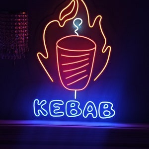Doner Kebab Neon Sign Kebab Bistro Neon Light Restaurant Shawarma Neon ...