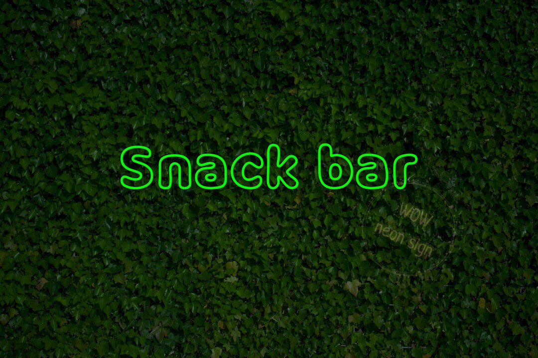 Snack Bar LED Neon Sign, Custom Bar Signage - Etsy