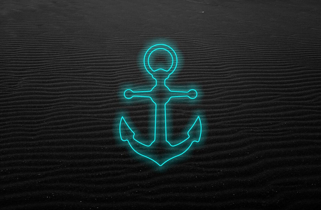 Anchor Neon Sign, Nautical Anchor Led Light Sign, Anchor Sign for ...
