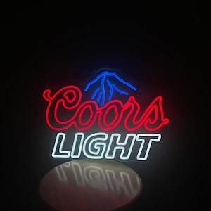 Coors Light Neon Sign, Coors Neon Light, Custom Beer Neon Sign, Beer ...