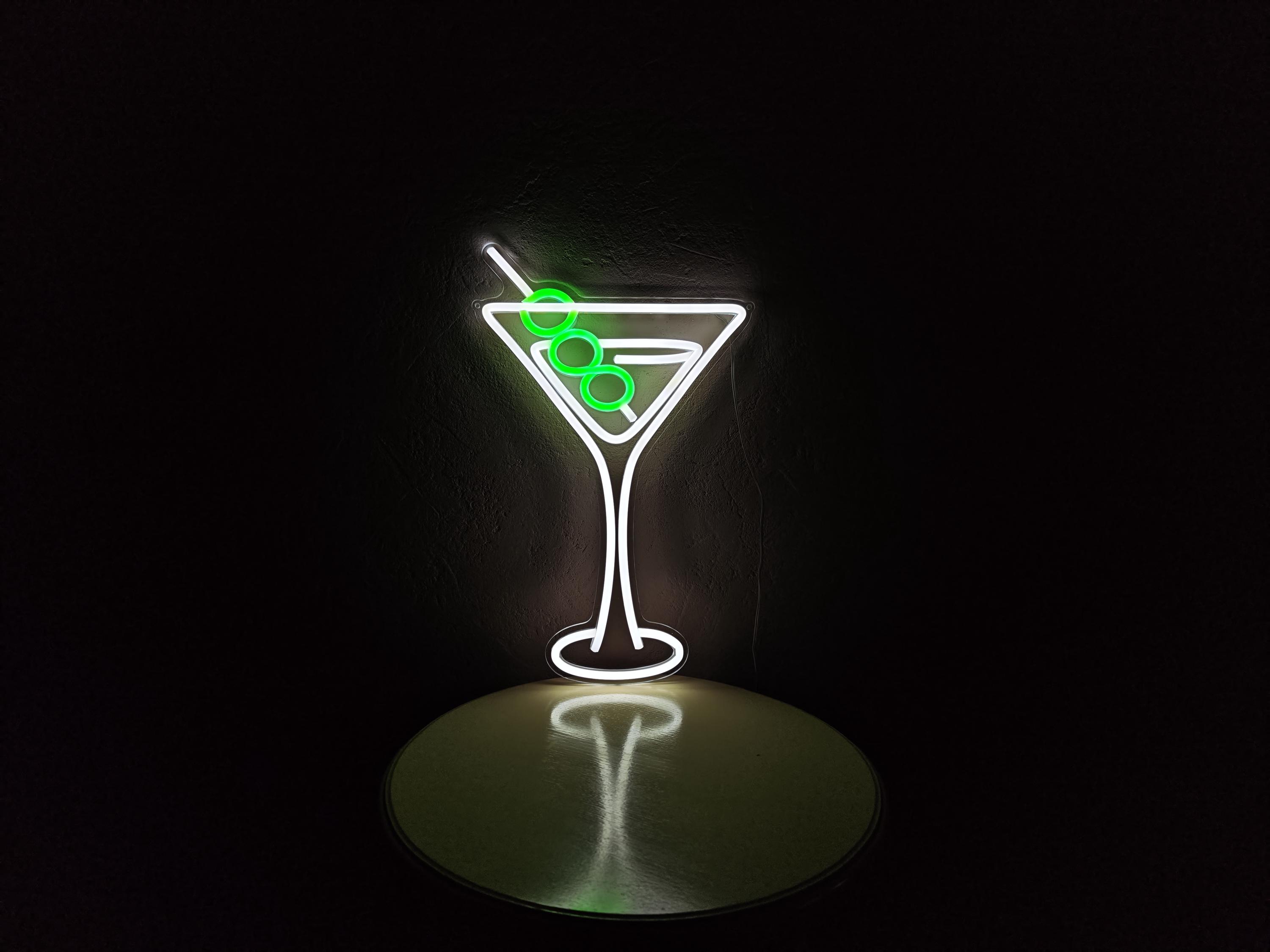 Martini Neon Sign, Cocktail Bar Decor - Etsy