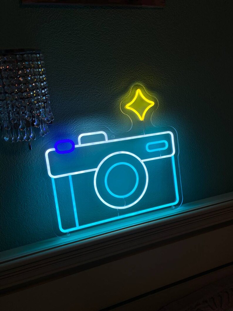 Vintage Camera LED Neon Sign, Photo Studio Decor - Etsy
