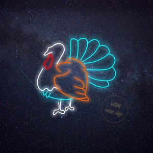 Turkey Neon Sign, Thanksgiving LED Decor - Etsy
