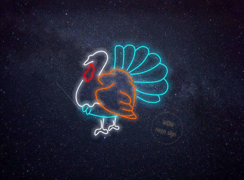 Turkey Neon Sign, Thanksgiving LED Decor - Etsy