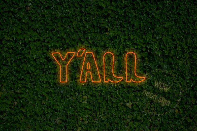 Y'all LED Neon Sign, Western Decor - Etsy
