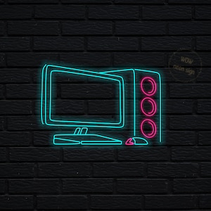Computer Led Neon Sign, Laptop Neon Sign Light, Gaming Neon Sign Lamp ...