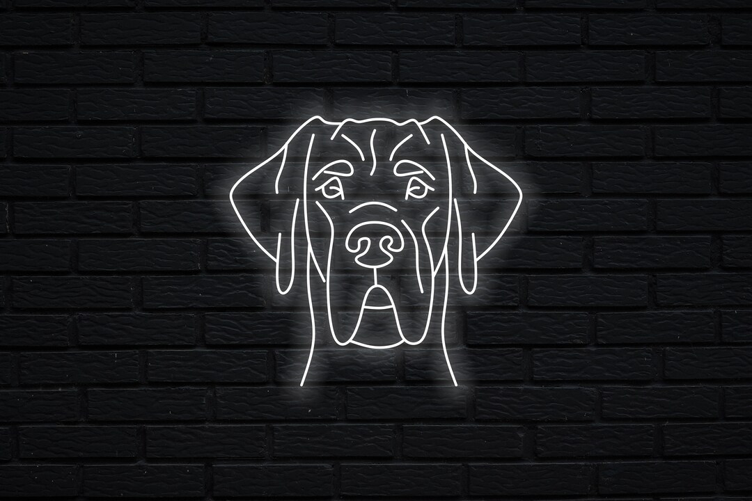 Great Dane Dog Neon Sign, Puppy Dog Neon Sign, Personalized Great Dane ...
