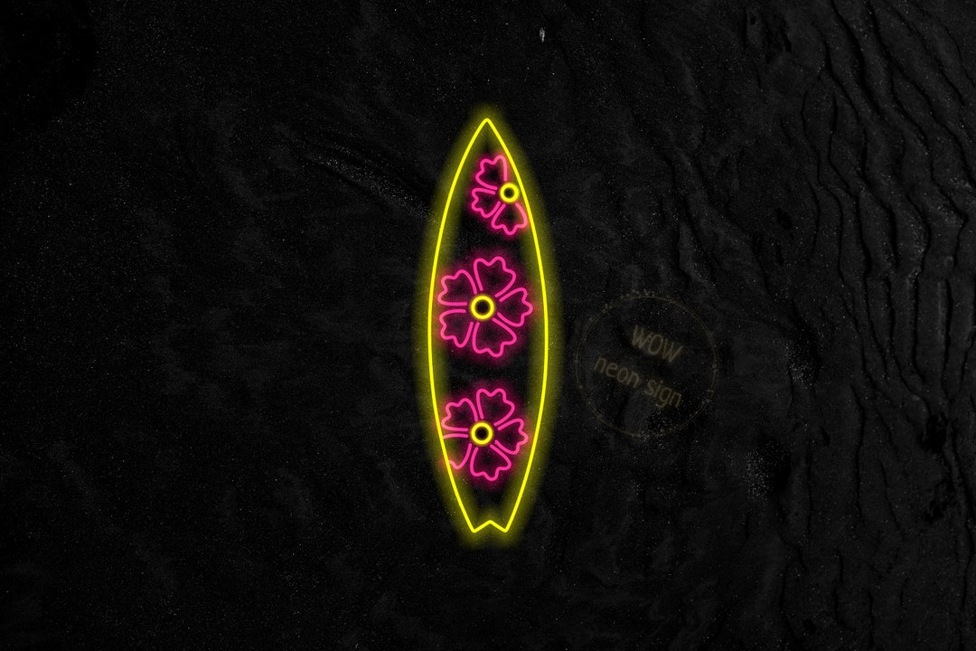 Surfboard Neon Sign, Surfing Led Light, Surf Board Light Sign, Starfish ...