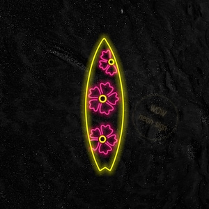 Surfboard Neon Sign, Surfing Led Light, Surf Board Light Sign, Starfish ...