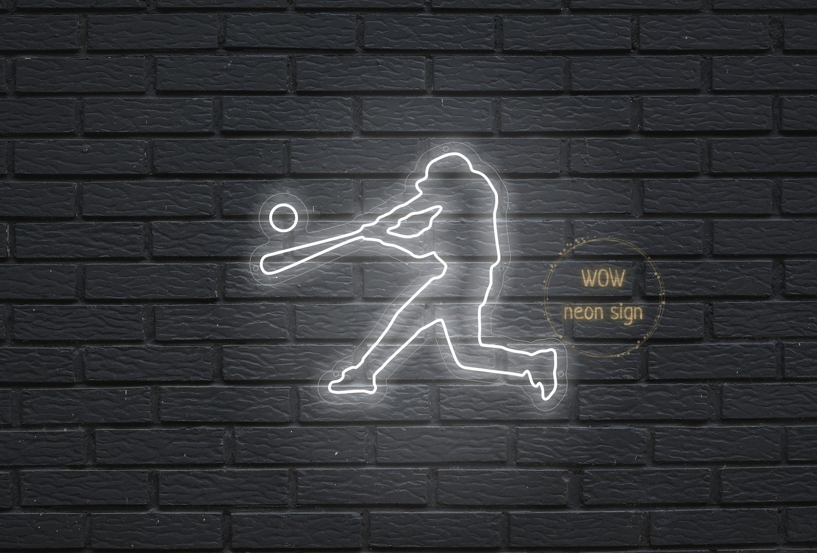Baseball Player Neon Sign Sport Game Room Decor Sign Baseball Gift for ...