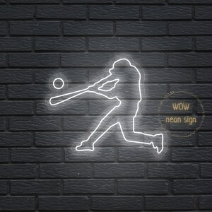 Baseball Player Neon Sign Sport Game Room Decor Sign Baseball Gift for ...