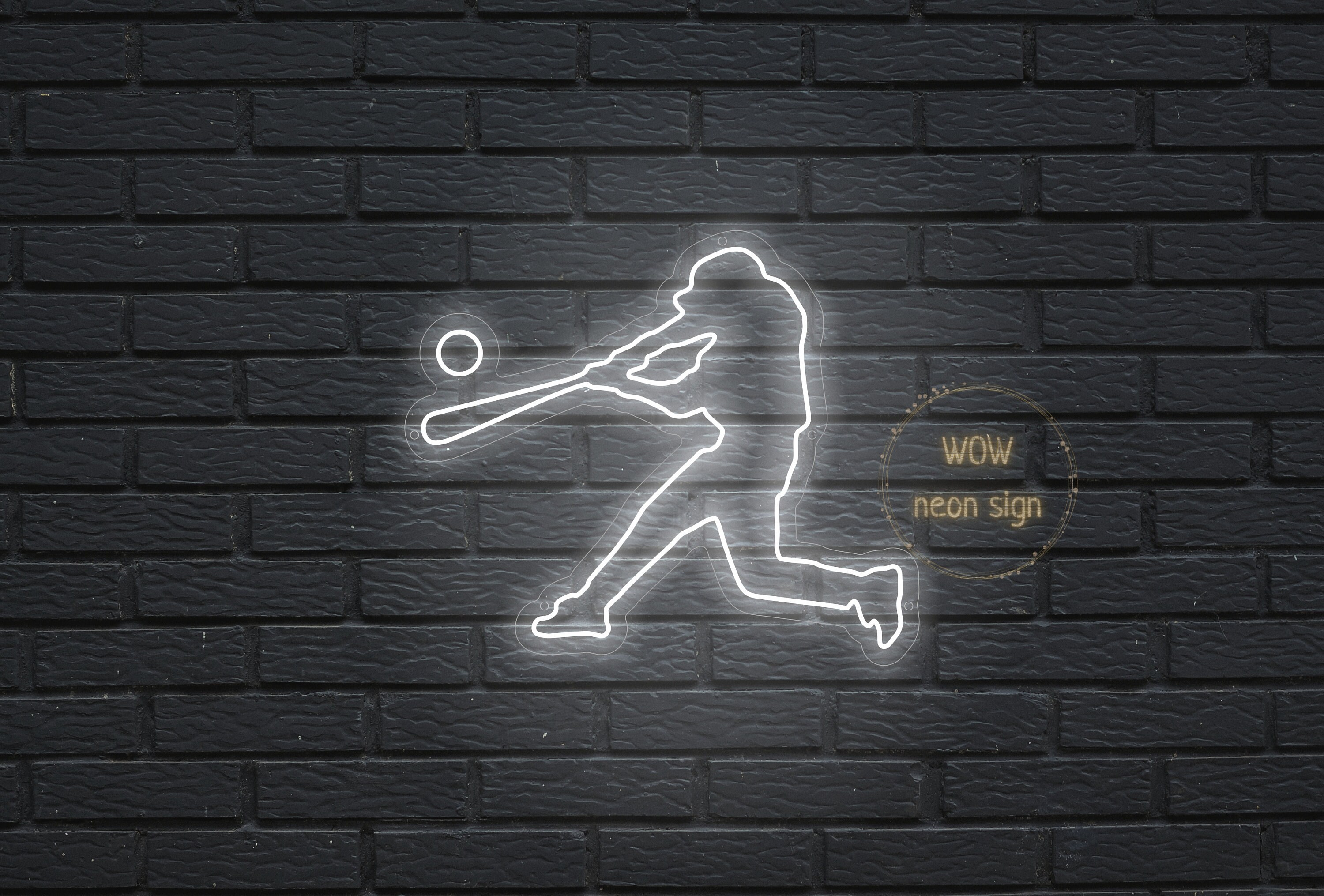 Baseball Player Neon Sign Sport Game Room Decor Sign Baseball Gift for ...