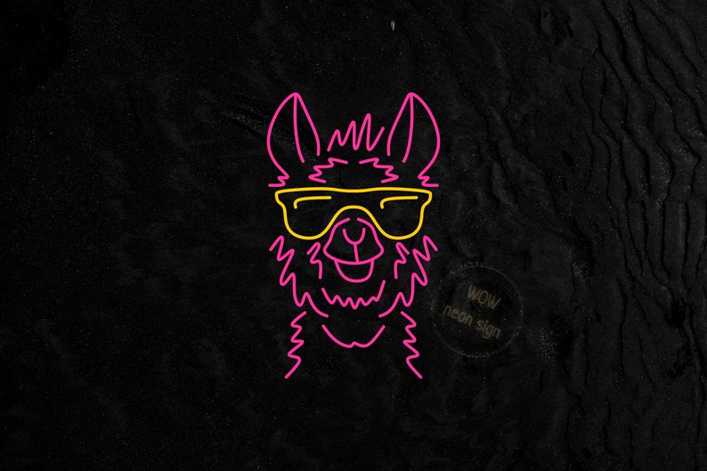 Llama Neon Sign LED Light, Kids Room Wall Decor - Etsy