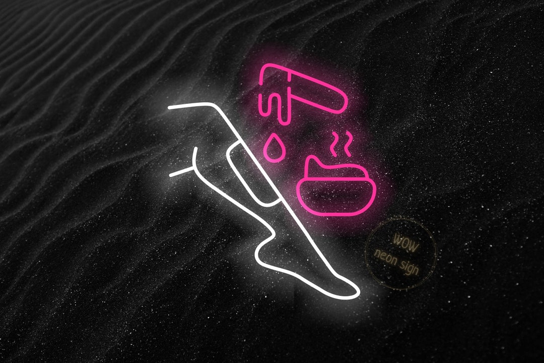 Custom Neon Leg Depilation Sign, Hot Waxing Neon Sign, Wax Neon Sign ...