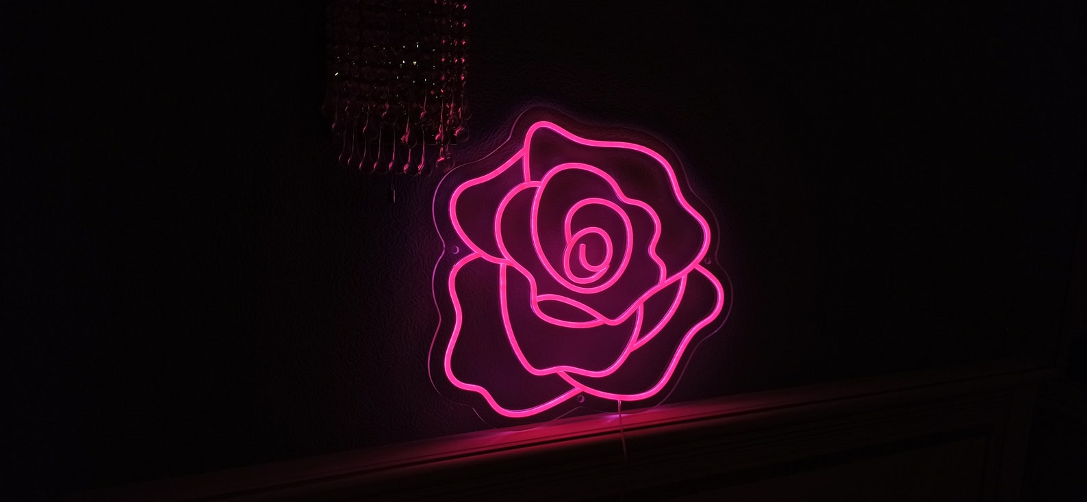 Rose Flower Neon Sign, Custom Neon Rose, Rose Neon Light Lamp, Red Neon ...