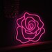 Rose Flower Neon Sign, Custom Neon Rose, Rose Neon Light Lamp, Red Neon ...