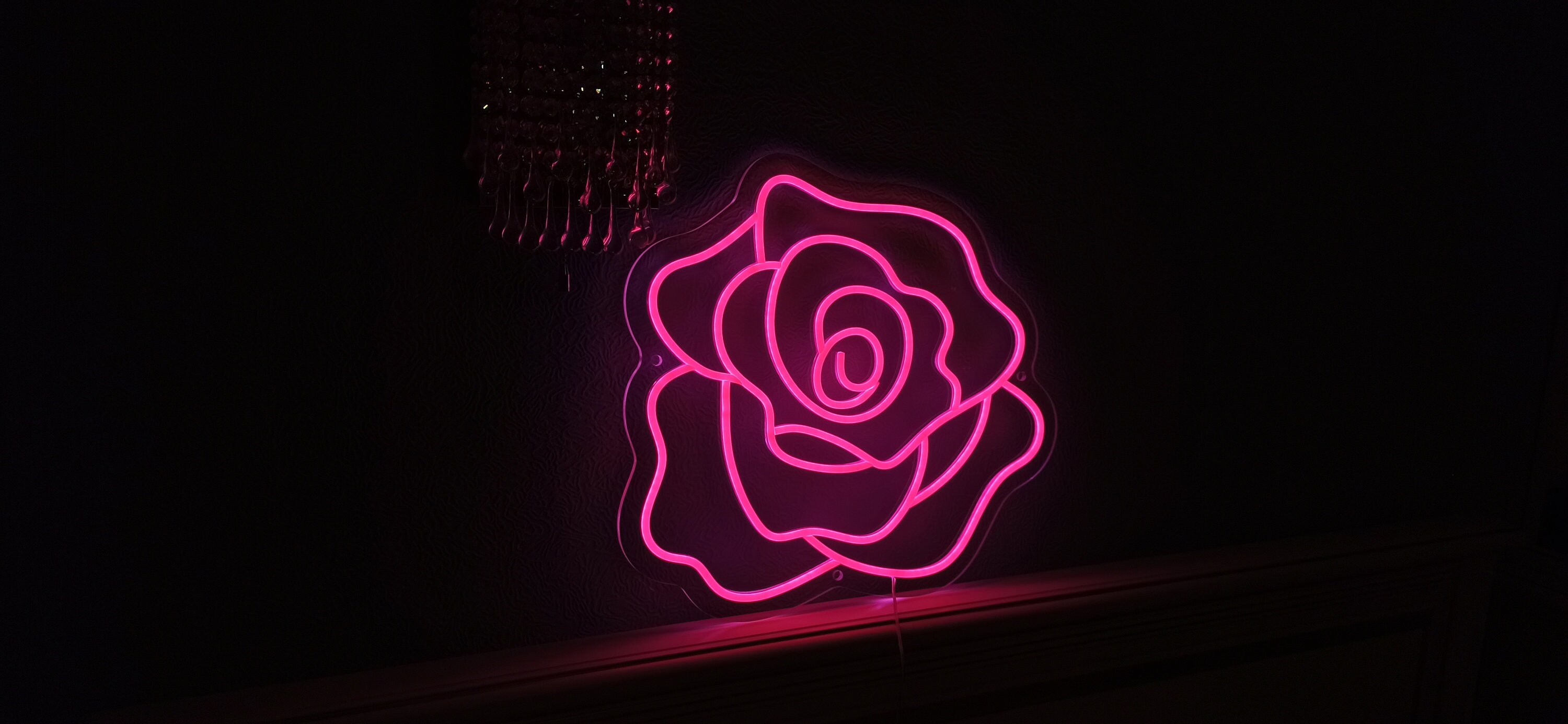 Rose Flower Neon Sign, Custom Neon Rose, Rose Neon Light Lamp, Red Neon ...