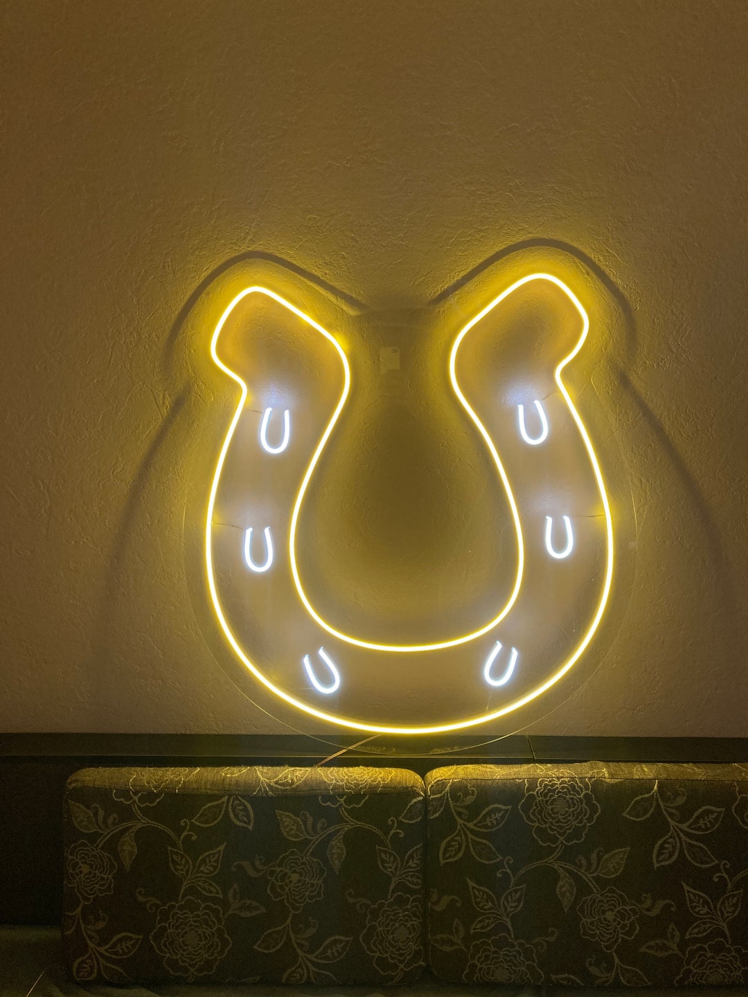 Horseshoe Neon Sign, Symbol of Good Luck Neon Sign, Cowboy Light up ...