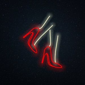 Woman Legs on Heels, Heels Shoes for Ladies Neon Sign, Pumps Shoe for ...
