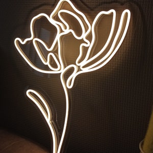 Flower Neon Sign, LED Light, Home Decor - Etsy