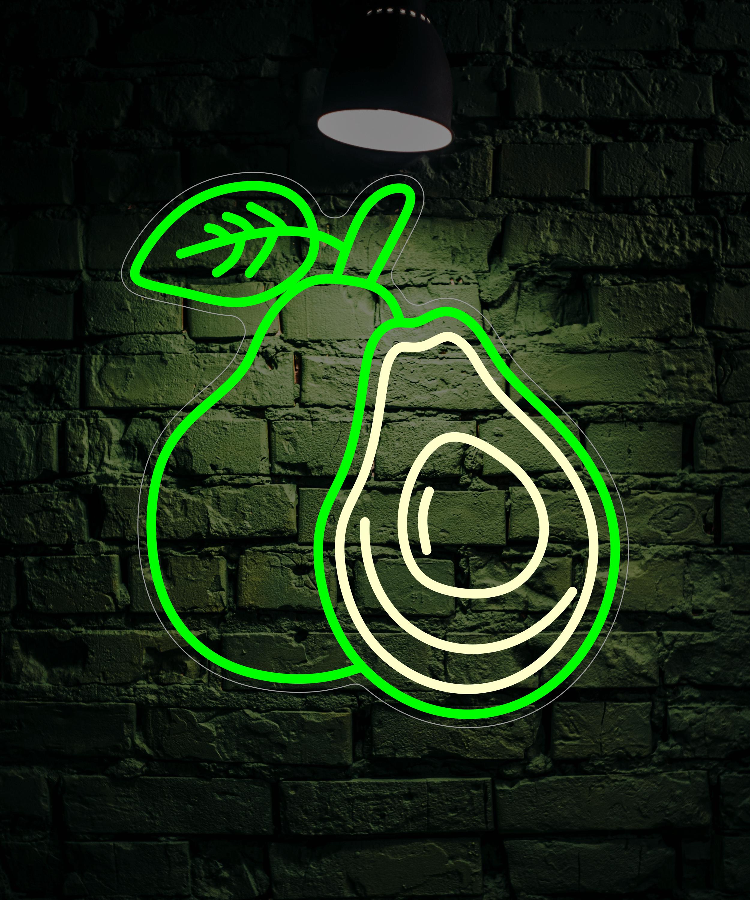 Avocado LED Neon Sign – Handmade Foodie Wall Art - Etsy