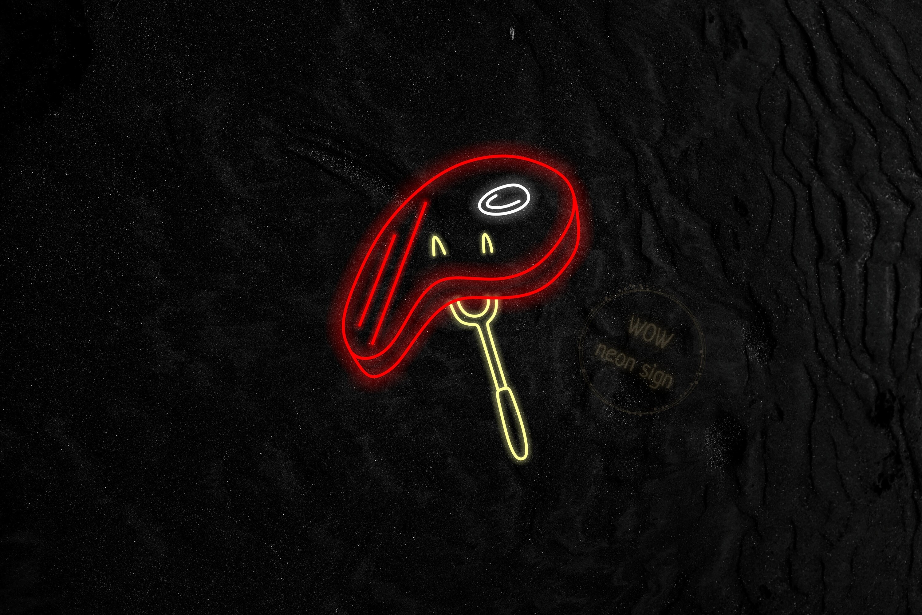 Steak Led Neon Sign, Barbecue Led Light Sign, Meat Neon Sign, Smoked ...