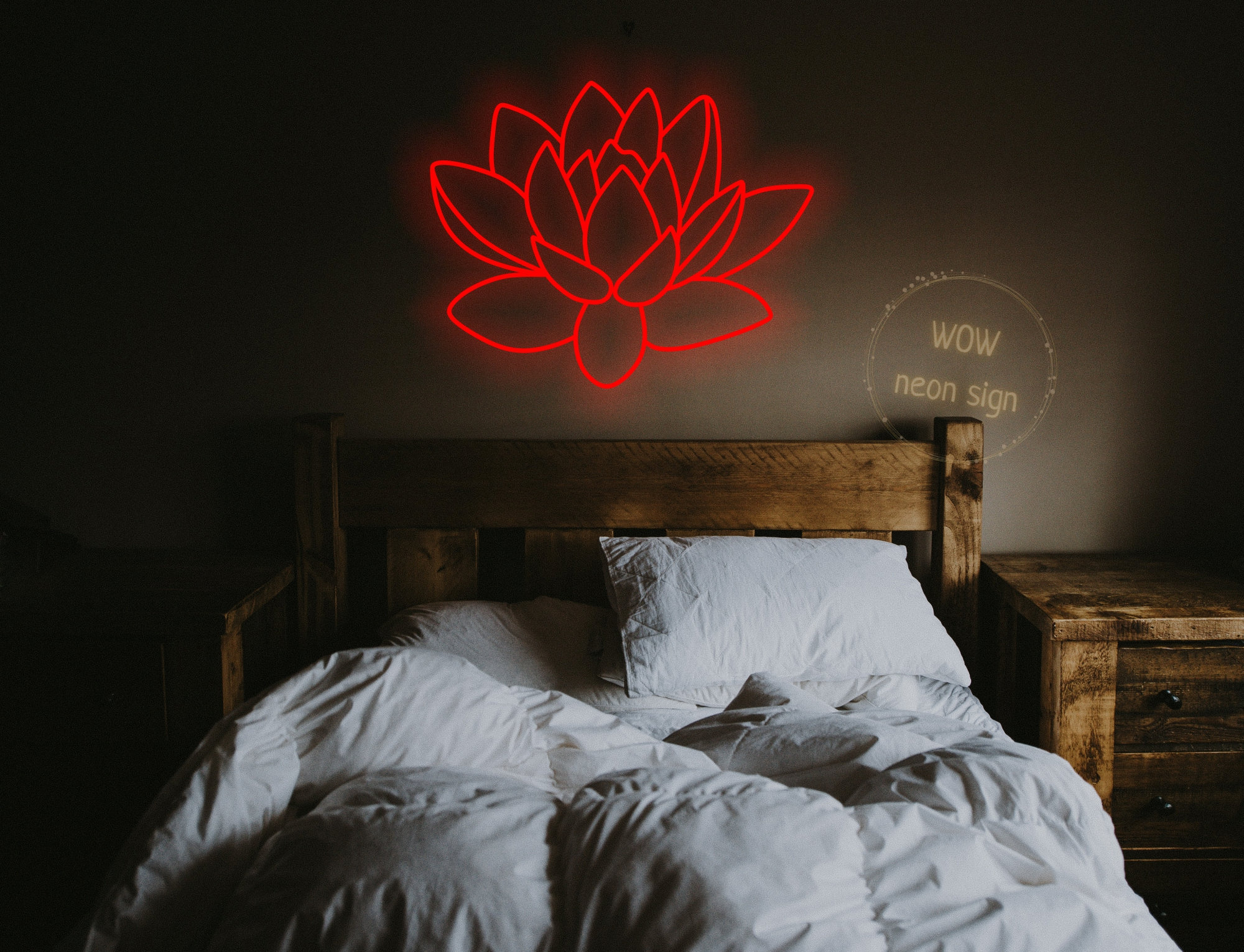 Lotus Flower LED Neon Sign, Lily Wall Decor - Etsy