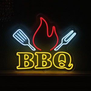Barbecue Neon Sign, Barbecue Led Sign, BBQ Led Sign, BBQ Neon Lamp ...