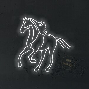 Horse Neon Sign, Wild Horse Led Neon, Ranch Led Neon Sign, Custom Horse ...