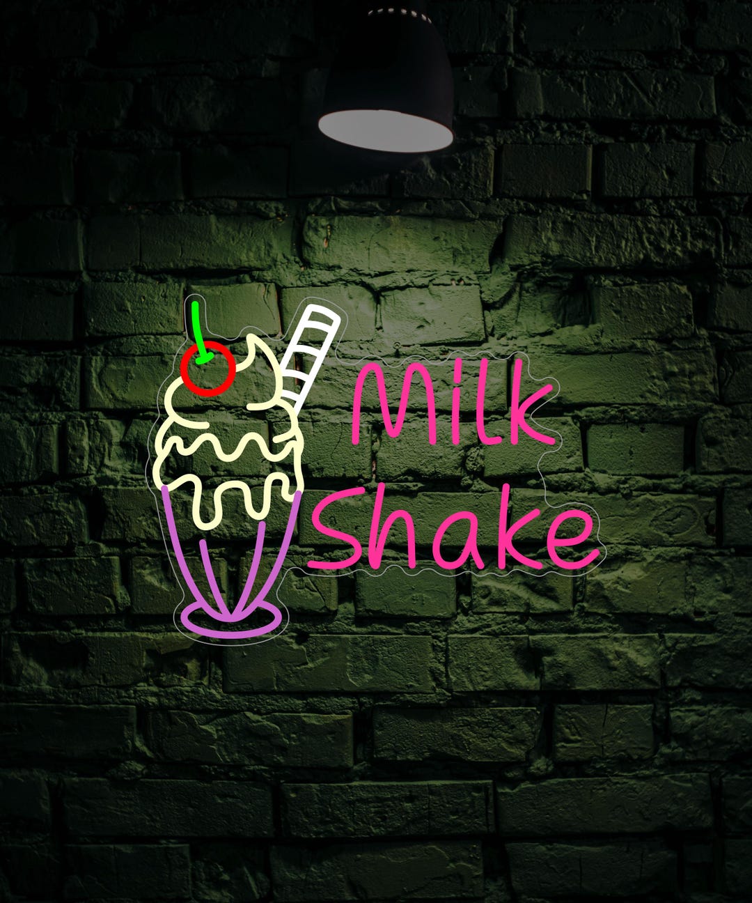 Milkshake LED Neon Sign – Custom Diner, Cafe Wall Decor - Etsy