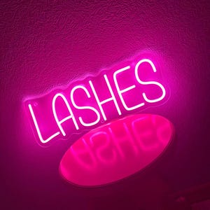 Neon Sign Lash Wall Art, Beauty Room Decor, Neon Light Sign Lashes, LED ...