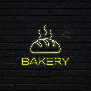 Bakery Led Neon Sign, Hot Bread Neon Sign, Bakery Shop Neon Sign - Etsy
