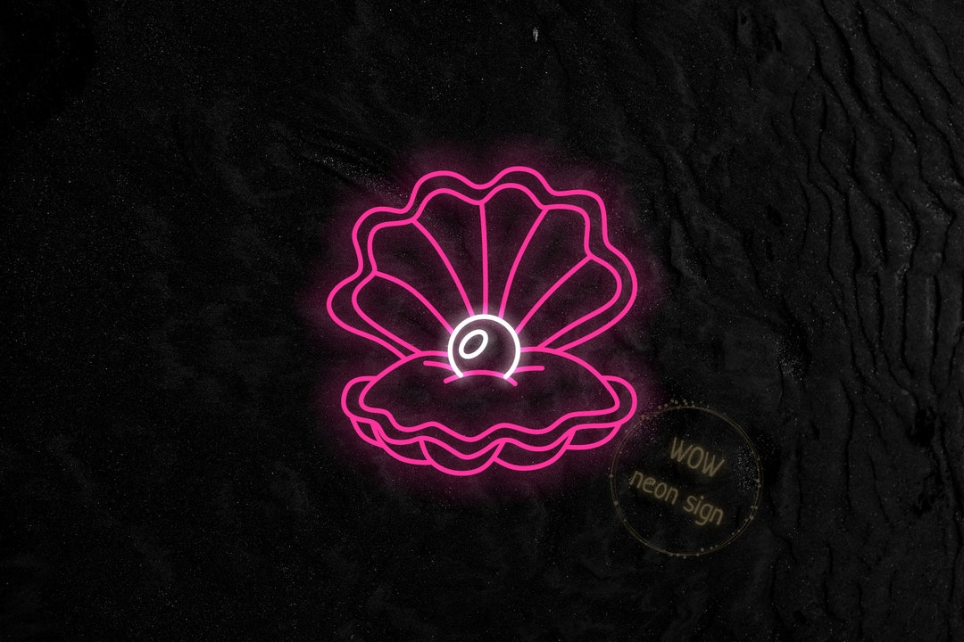 Sea Shell and Pearl LED Neon Sign, Ocean Theme Decoration, Sea Life ...