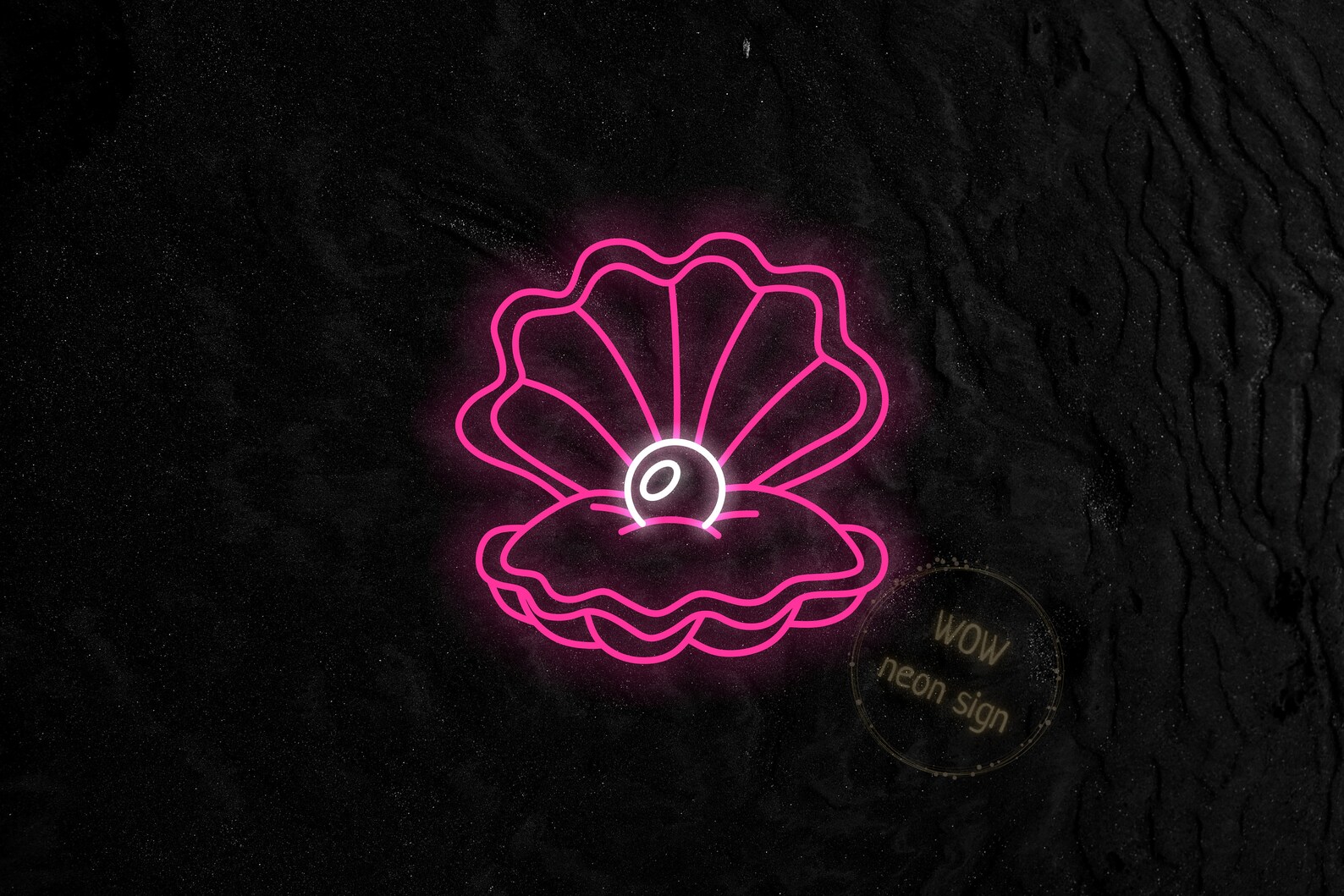 Sea Shell and Pearl LED Neon Sign, Ocean Theme Decoration, Sea Life ...