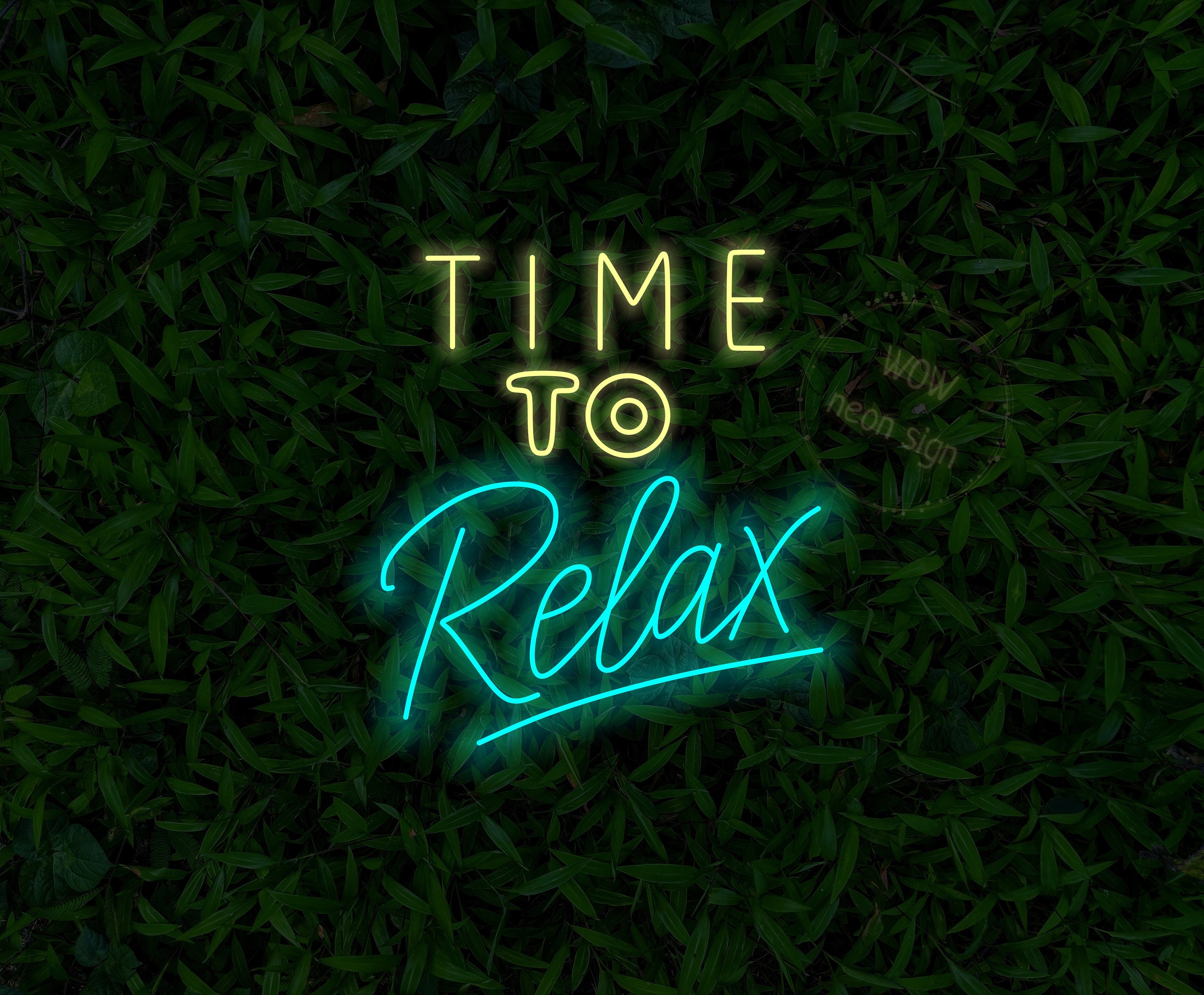 Time to Relax Led Neon Sign, Time to Relax Light up Sign, Relax Led ...