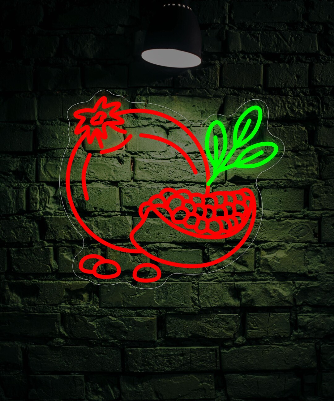 Pomegranate LED Neon Sign – Red Fruit Wall Art - Etsy