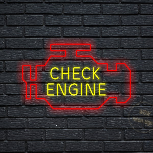 Check Engine Neon Light - Etsy
