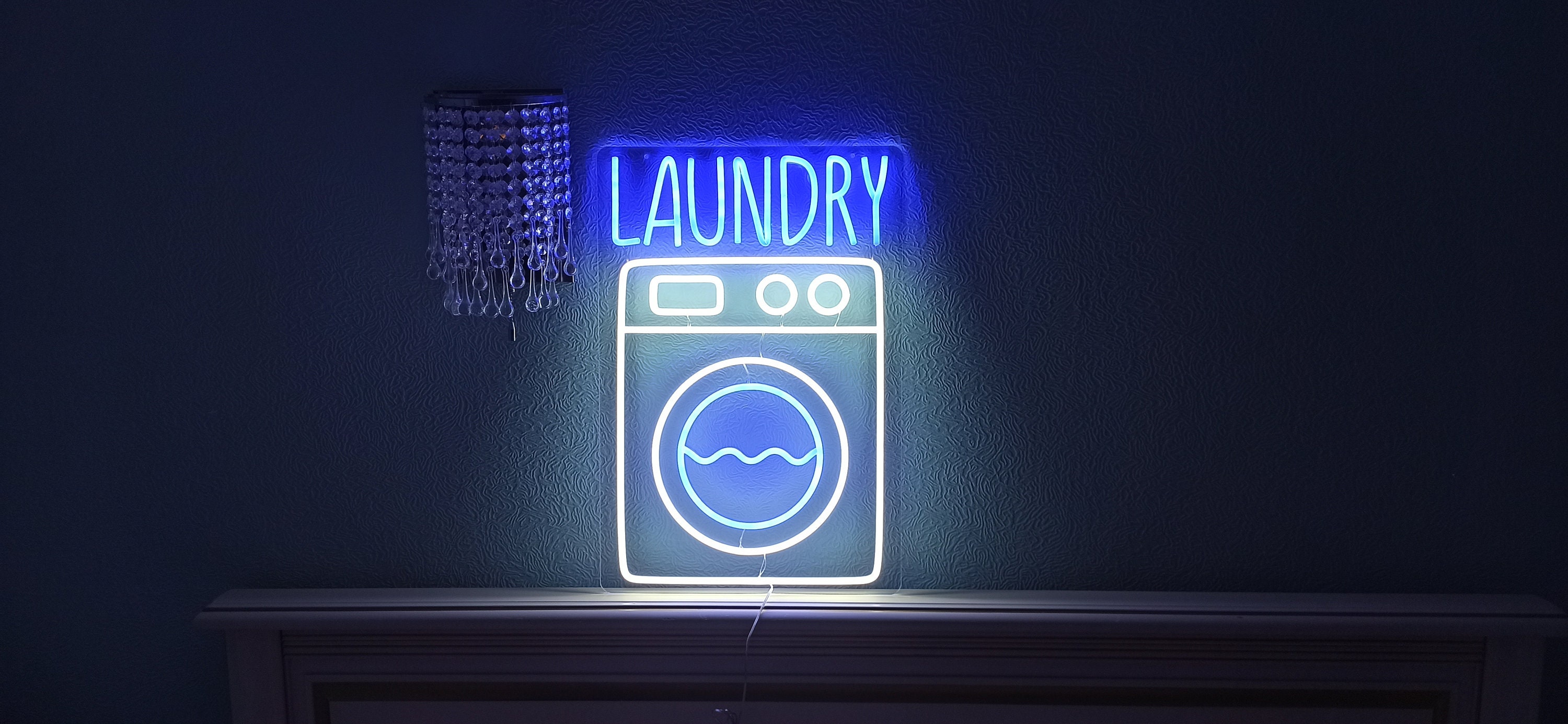 Laundry Neon Sign, Laundromat Led Neon Sign, Washing Machine Light Sign ...