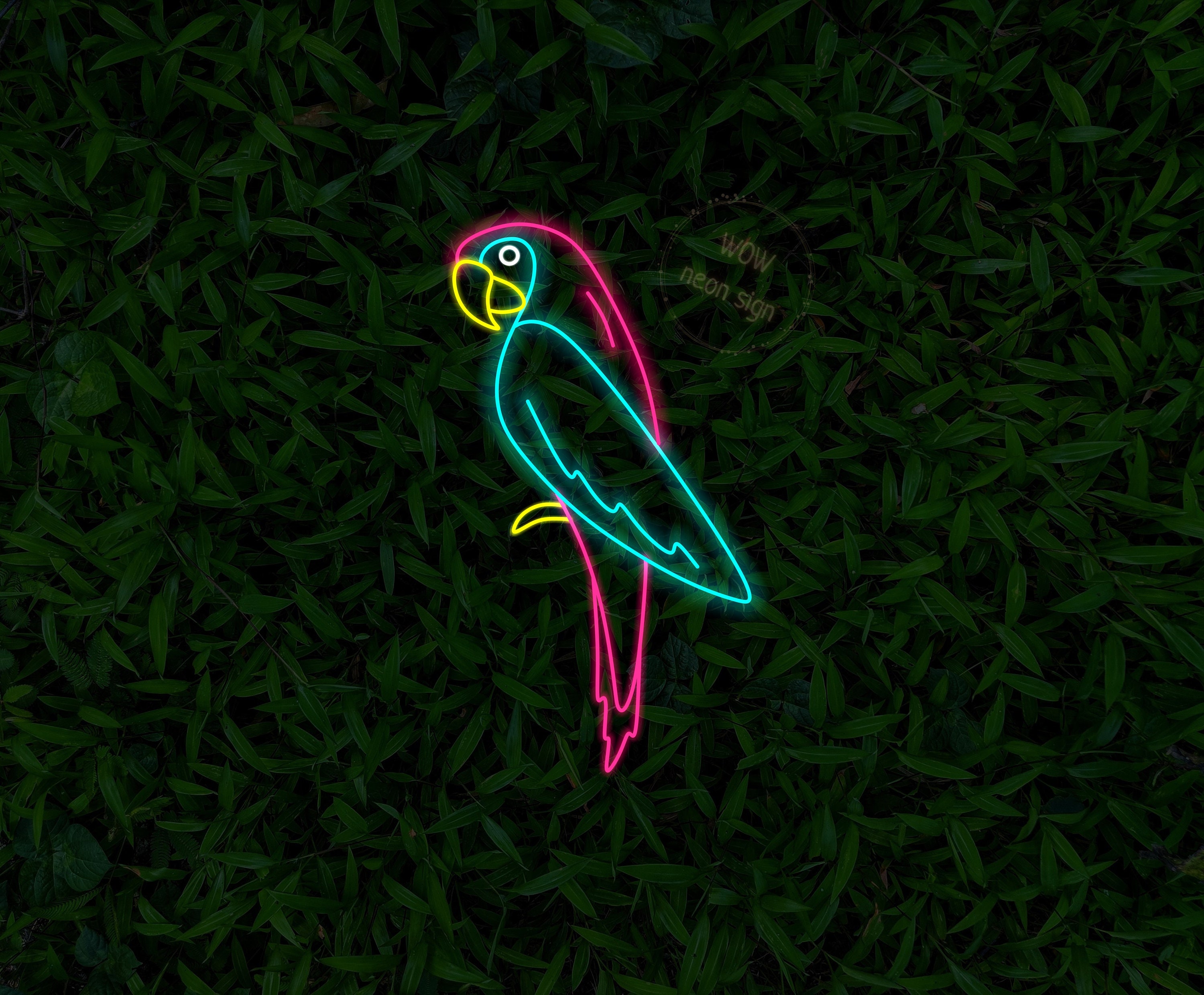 Watercolor Parrot Led Neon Sign Parrot Neon Sign Light - Etsy
