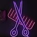 Comb and Scissors Neon Sign, Barber Shop Neon Sign, Hair Salon Wall ...