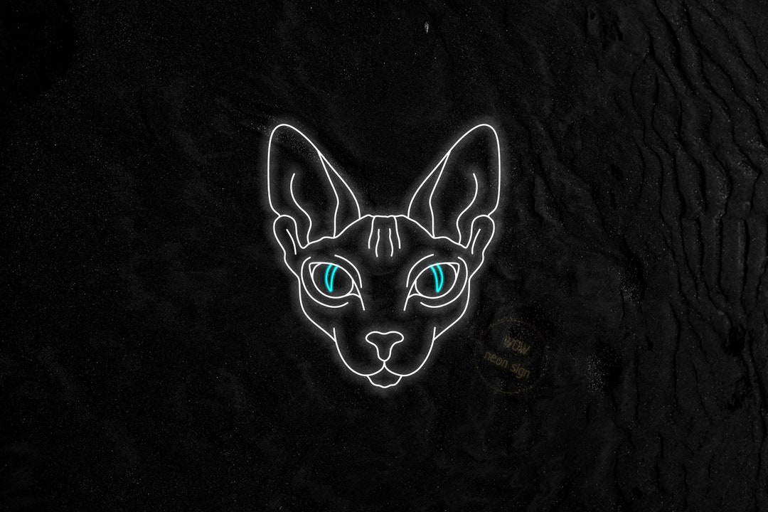 Sphynx Cat Led Neon Sign Hairless Sphynx Neon Sign Light - Etsy
