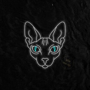 Sphynx Cat Neon Sign, Custom LED Wall Decor - Etsy
