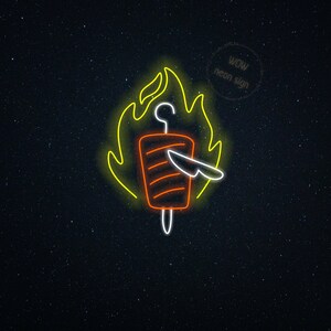 Kebab Led Neon Sign, Doner Kebab Led Light, Kebab Wall Led Light Decor ...