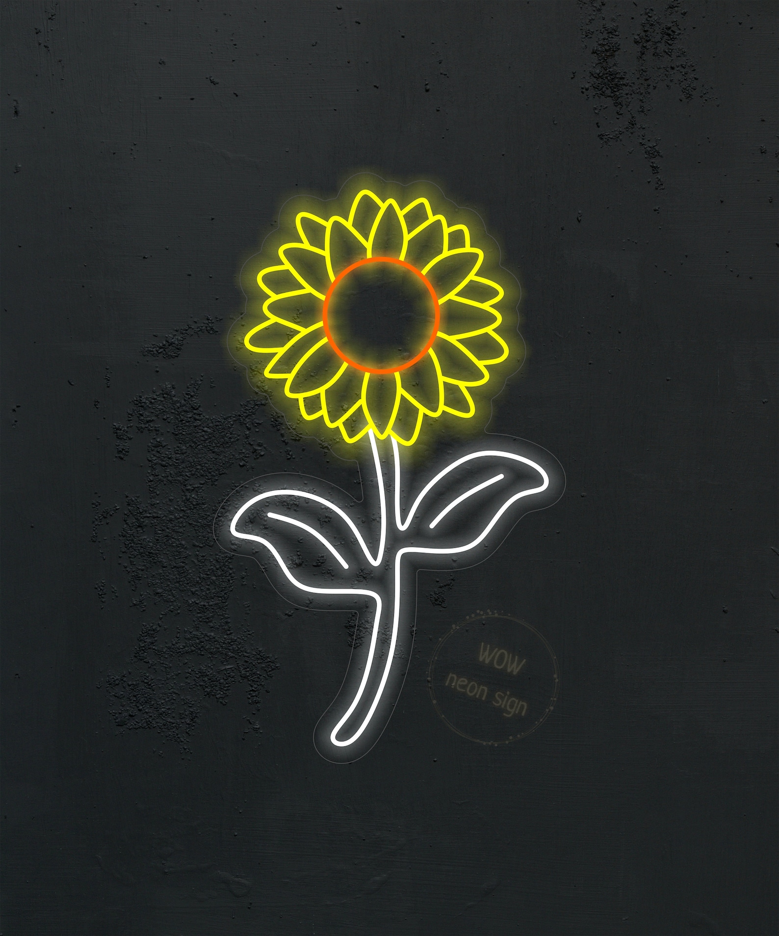 Sunflower Neon Sign, Plant Wall Decor, Custom Light - Etsy