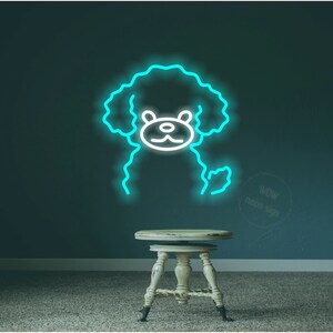 Poodle LED Neon Sign, Custom Pet Sign - Etsy