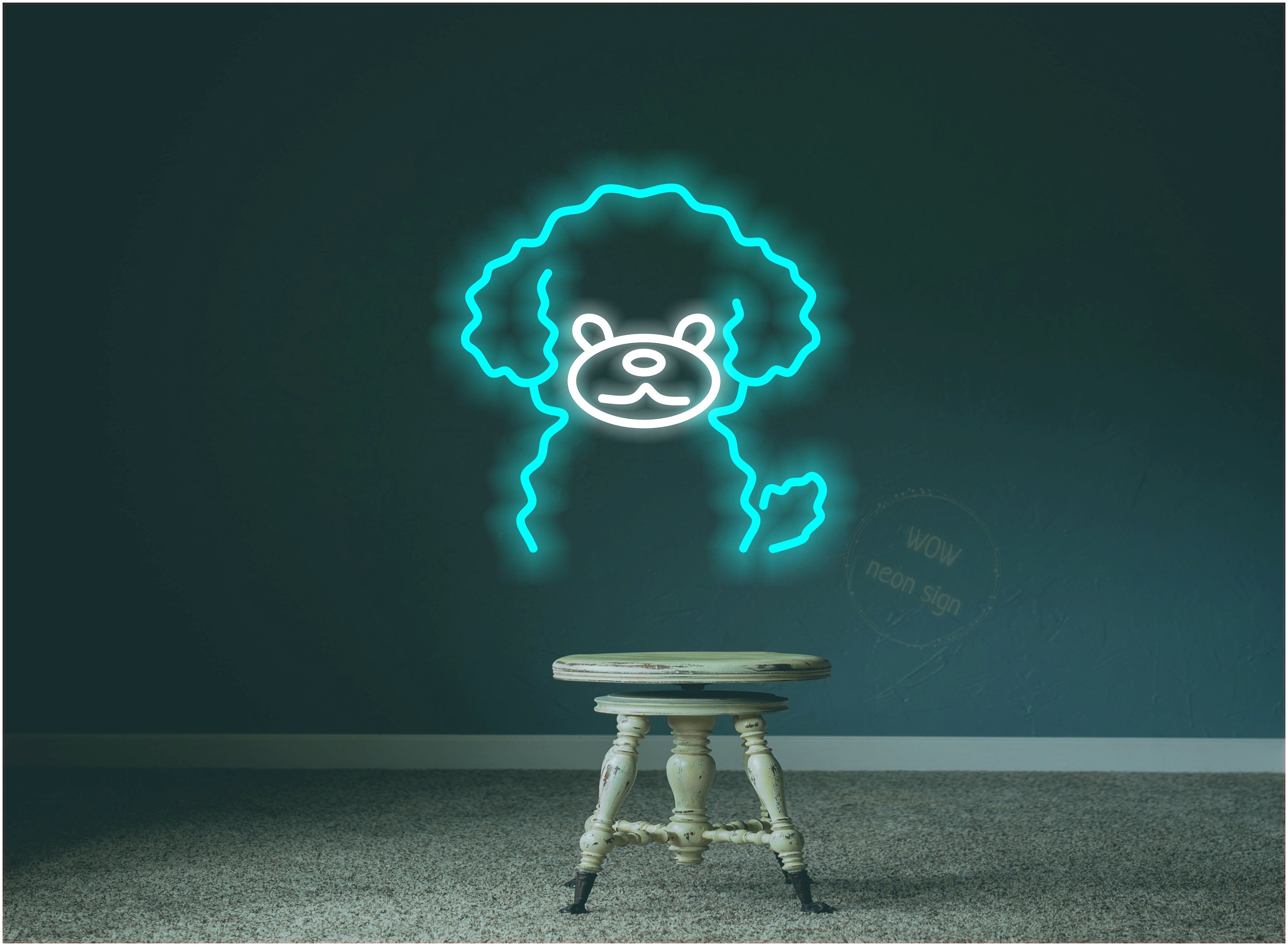 Poodle LED Neon Sign, Custom Pet Sign - Etsy
