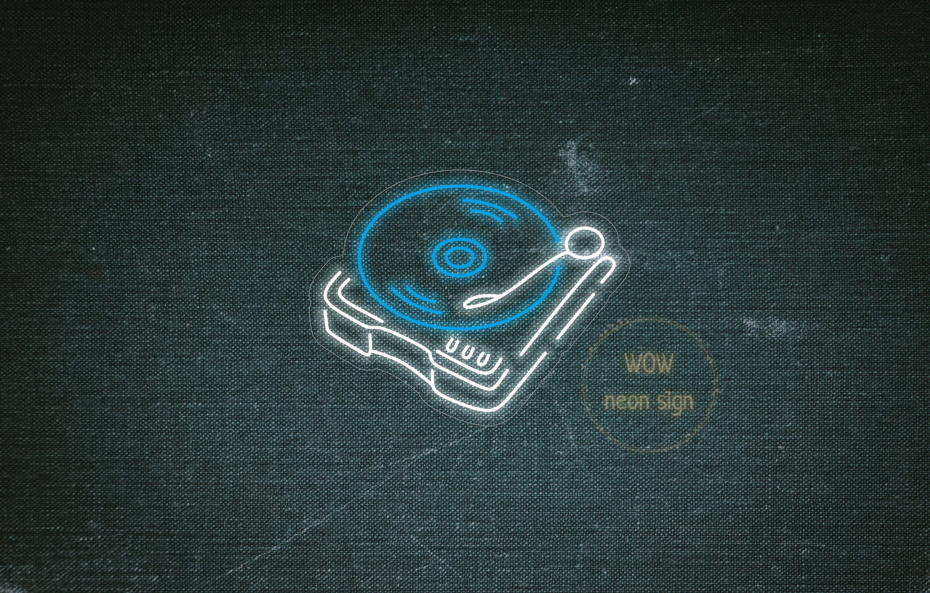 Record Player Neon Sign, Vinyl Neon Sign, Retro Vinyl Wall Mount, Music ...